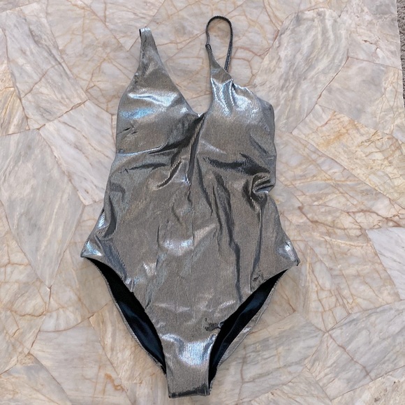 Victorias Secret Swim New Victorias Secret Cut Out Metallic One